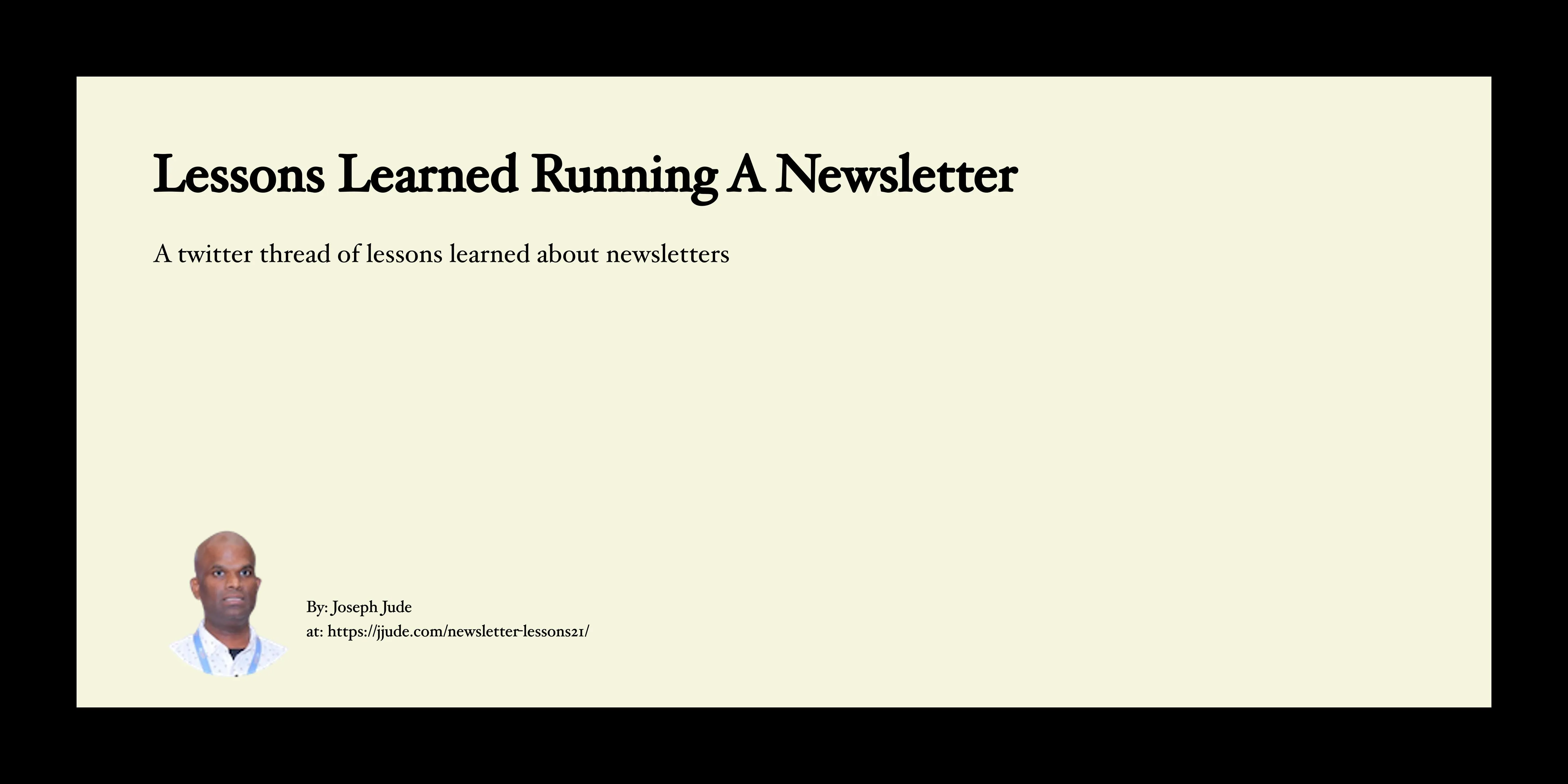 Lessons Learned Running A Newsletter